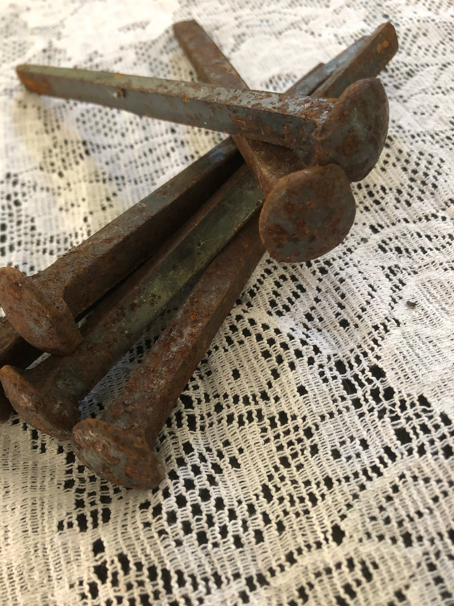 Gamla antika handsmidda spikar 15 cm – Hagagården